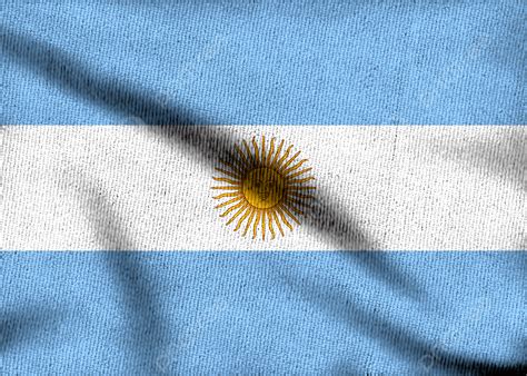 Argentina Waving Flag With Cloth Texture Argentina Flag Background