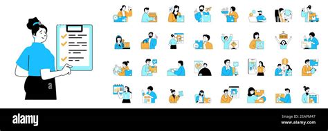 Delivery Concept With People Situations Mega Set In Flat Web Design