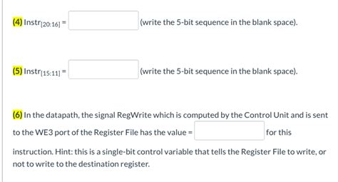 4 Instr 20 16 Write The 5 Bit Sequence In The Chegg Com