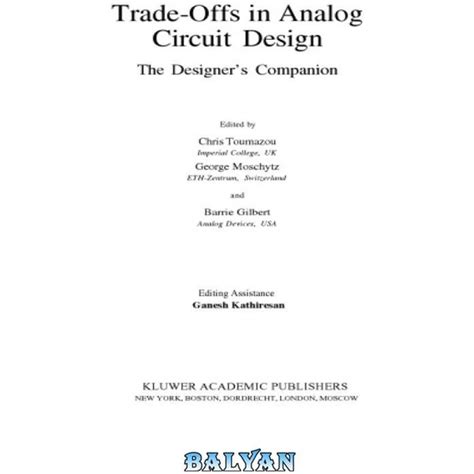 خرید و قیمت دانلود کتاب Trade Offs In Analog Circuit Design The