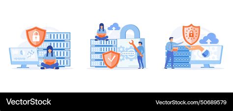 Database Security Phishing Hacker Attack Concept Vector Image