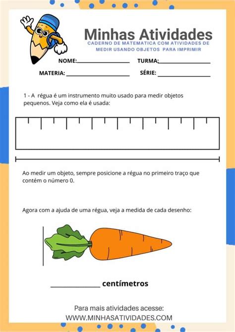Atividades De Matemática Para Medir Objetos