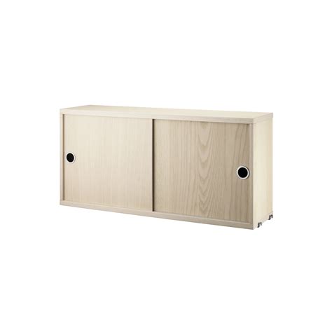 Cabinet Sliding Doors Ash W78xd20xh37 Cm String Furniture