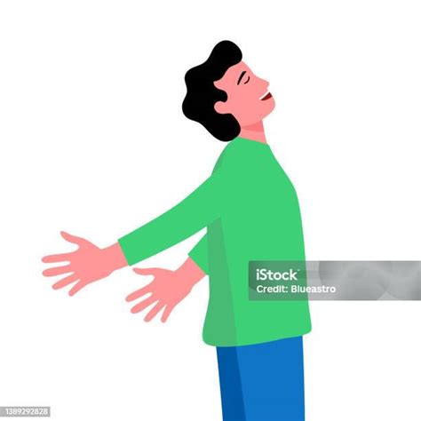 흰색 배경에 평면 디자인에 자유 행복 표현 표현 호흡 남자 명랑한에 대한 스톡 벡터 아트 및 기타 이미지 명랑한 벡터 보살핌 Istock