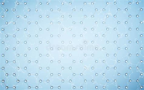 Molecule Structure With Hexagonal Shape D Rendering Stock Illustration Illustration Of Node