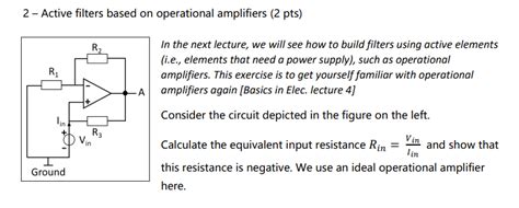 Solved Active Filters Based On Operational Amplifiers Chegg