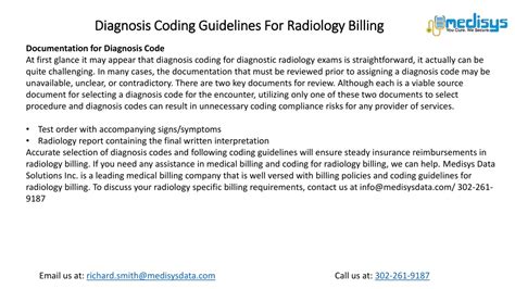 Ppt Diagnosis Coding Guidelines For Radiology Billing Powerpoint