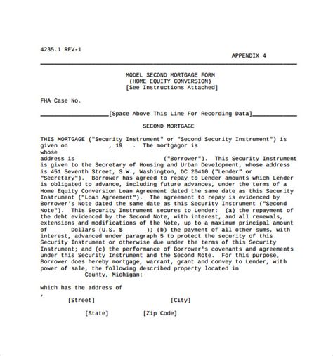 8 Mortgage Note Templates Free Sample Example Format Download