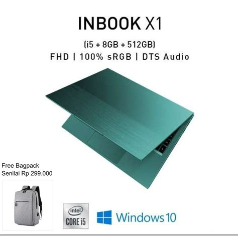 Jual Infinix Inbook X Core I G Gb Gb Ssd Intel Uhd Graphics Fhd Win