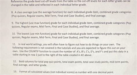 1 Create A Two Column Table Starting In Cell A2