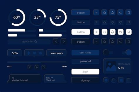 Premium Vector Free Vector Ui Kit Elements And Graphics Resources For Modern User Interface Design