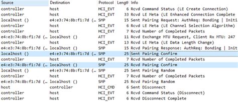 Rejection Of Legacy Pairing Bsam Pa