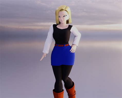 Android 18 Model 3d Blender Dragon Ball By Buhonero75 On Deviantart