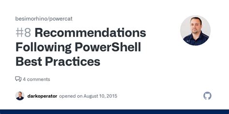recommendations following powershell best practices · issue 8 · besimorhino powercat · github
