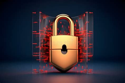 Lock With Circuit Pattern Concept Of Data Security Cybersecurity Cyber Defense Etc Stock