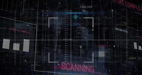 Futuristic Data Processing Visualization With Grid And Numbers