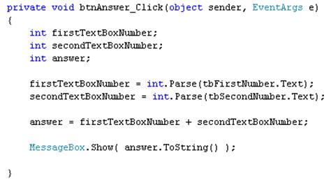 Visual C Net Getting Numbers From Text Boxes