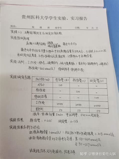 尿素酶吲哚酚法测定血清尿素磷钨酸比色法测定血清尿酸实验报告 知乎