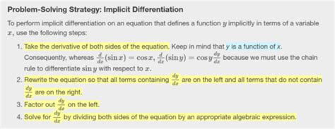 C5 Implicit And Inverse Differentiation Flashcards Quizlet