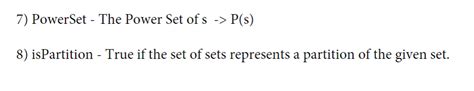 Solved 7 Powerset The Power Set Of S−ps 8 Ispartition