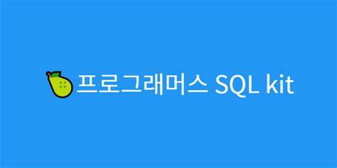 프로그래머스 Sql 고득점 Kit