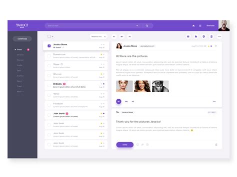 Yahoo Mail Redesign By Brendox On Dribbble