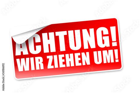 Achtung Wir Ziehen Um Stock Illustration Adobe Stock