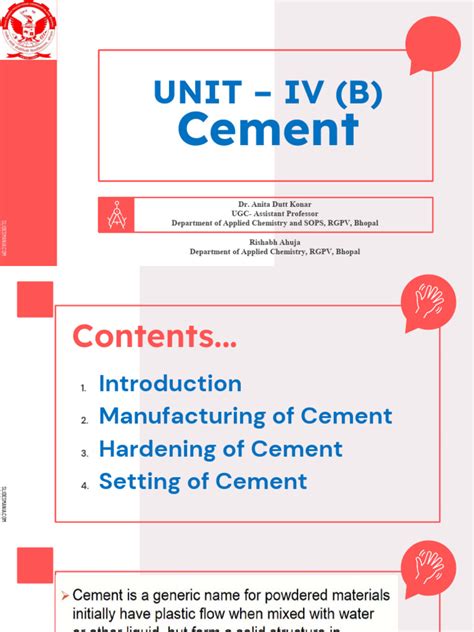 Cement Unit Iv B Download Free Pdf Cement Crystallization