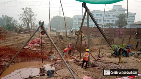Construction Of Pile Foundation Piling In Civil Engineering
