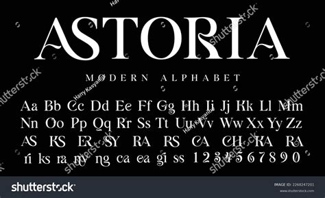 Elegant Modern Font Big Set Ligatures Stock Vector Royalty Free 2268247201 Shutterstock