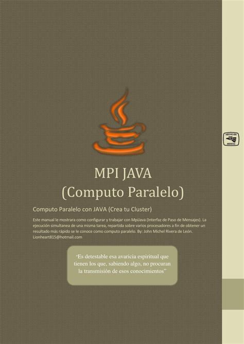 PDF de programación MPI JAVA Computo Paralelo