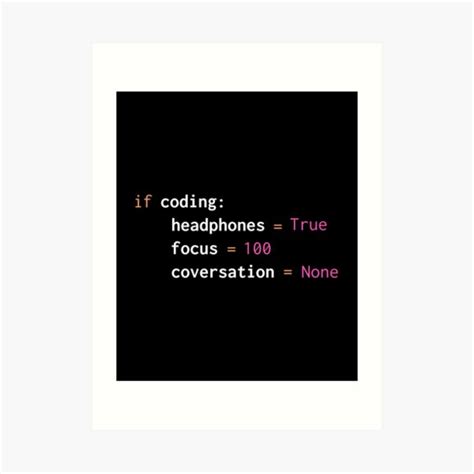 python programming product with funny python coding print art print for sale by farhanhafeez