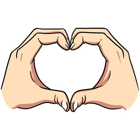 How To Draw Hands Making A Heart Step By Step Forde Smagal