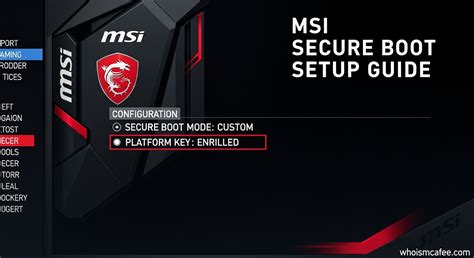 Msi Secure Boot Platform Key Setup Complete Guide And Fixes