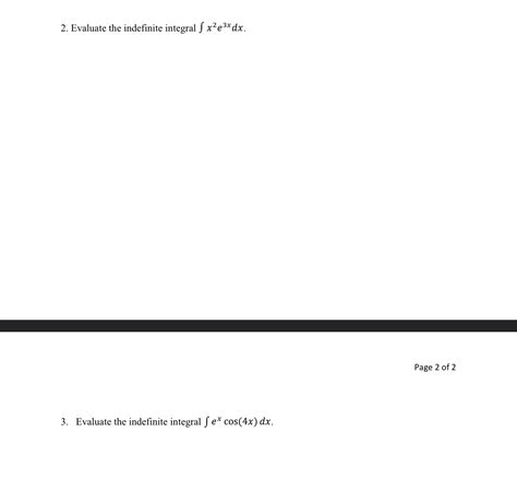 Solved Evaluate The Indefinite Integral ∫﻿﻿x2e3xdxevaluate