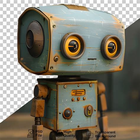 мультфильм робота Png на прозрачном фоне Премиум Ai сгенерированный Psd