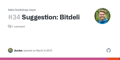 Suggestion Bitdeli · Issue 34 · Twbs Bootstrap Expo · Github