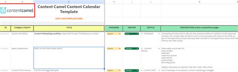 How To Build A Robust Content Calendar With Google Sheets Content Camel