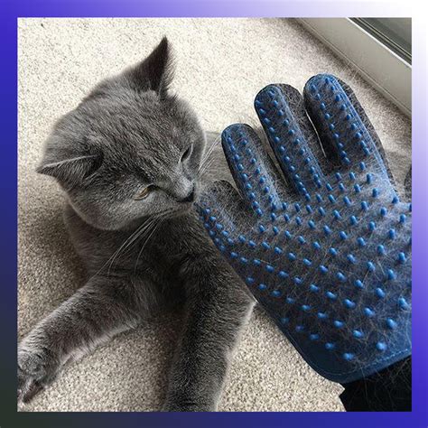 Перчатка для Вычесывания Шерсти Животных True Touch Щетка Фуминатор для Котов и Собак Bn