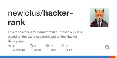 GitHub Newiclus Hacker Rank This Repository Is For Educational
