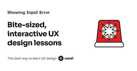Showing Input Error Lesson Uxcel