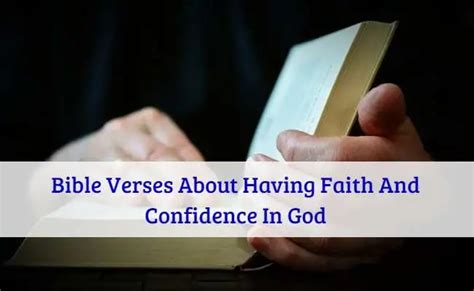 Bible Verses About Having Faith And Confidence In God