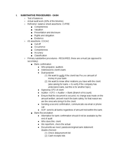 Ba 122 2 Substantive Procedures Pdf Expense Inventory