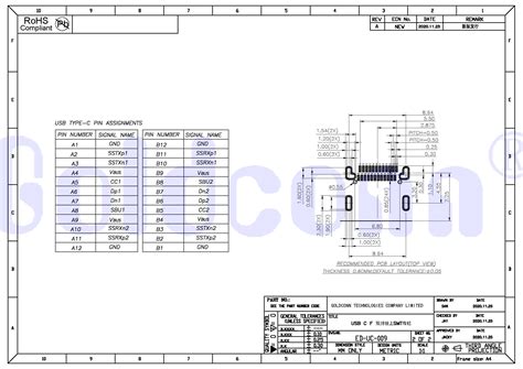 USF04 221212 023R 02 Type C TID USB 24 PIN Female Connector SMT Double Rows Marketer Goldconn