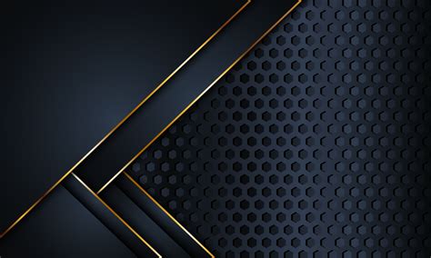 Dark Navy Overlapping Layer With Golden Lines Background 11884205 Vector Art At Vecteezy