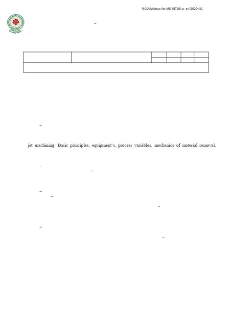 Mech Engg 4 1 Cs And Syllabus Ug R20 9 10 Pdf Machining
