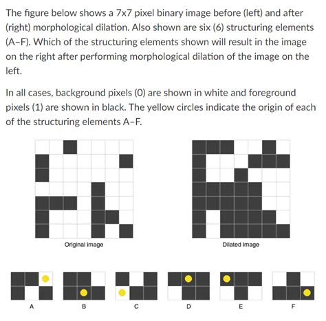 solved the figure below shows a 7×7 ﻿pixel binary image