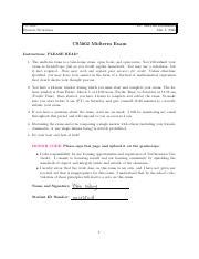 CS5002 Midterm Exam Discrete Structures Course Hero