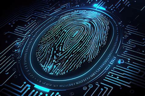 Premium Ai Image Dactylography Or Fingerprinting Technology Finger Print Scanning Generative Ai
