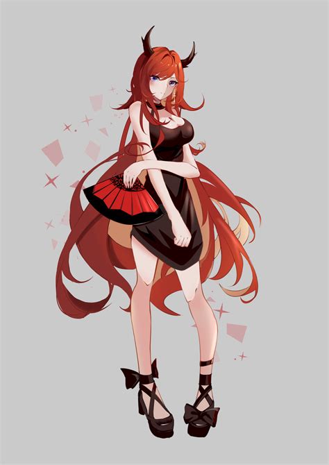 The Big Imageboard Tbib 1girl Absurdres Alternate Costume Arknights Black Dress Black